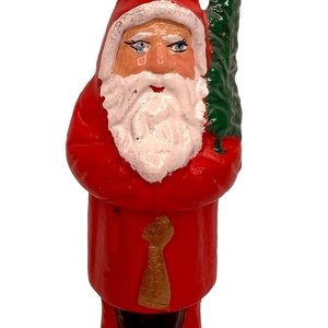 Holiday | Vintage Cast Iron Still Bank Santa Claus Original Christmas ...